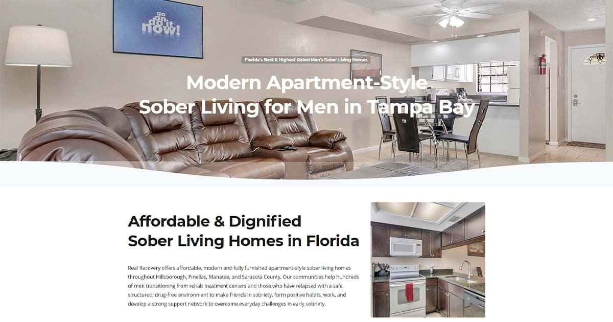 Our Sober Living Homes for Men in Tampa Bay - Real Recovery