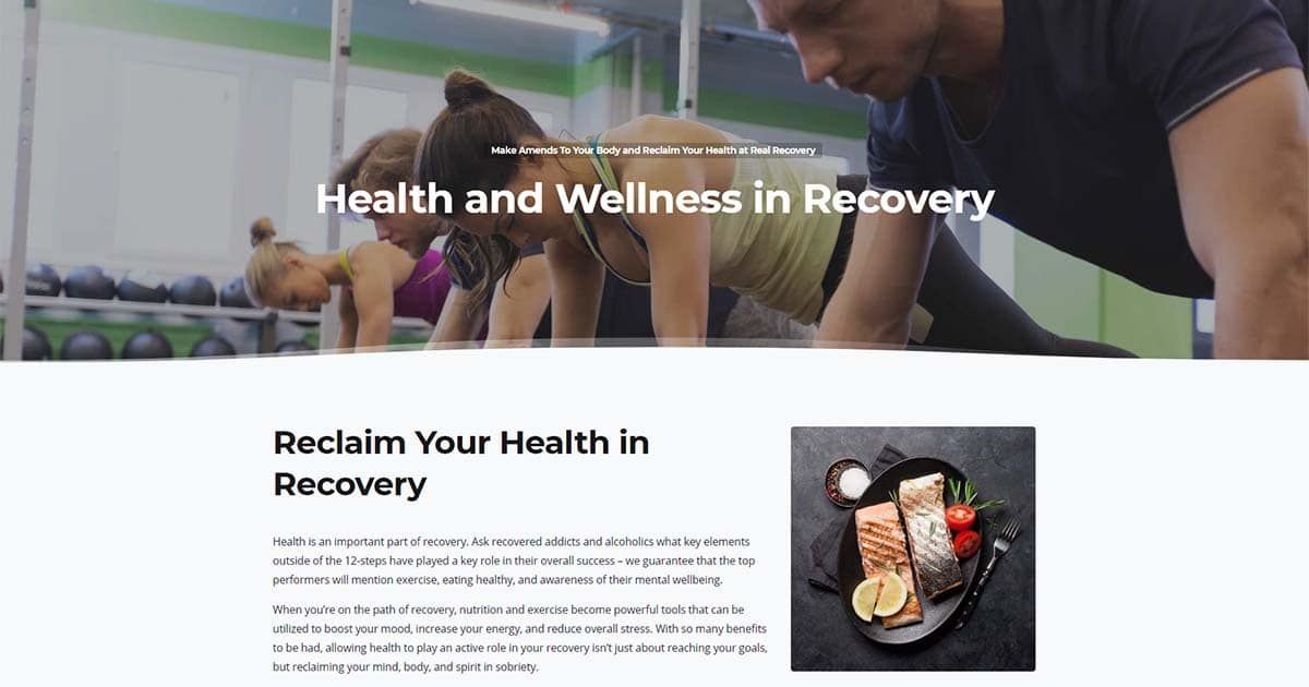 Health and Wellness in Recovery Resources - Real Recovery